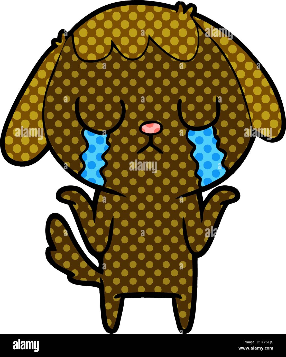 cute cartoon dog crying Stock Vector Image & Art - Alamy