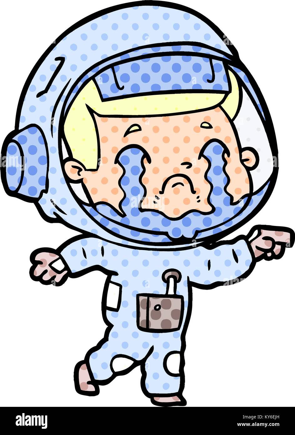 cartoon crying astronaut Stock Vector Image & Art - Alamy