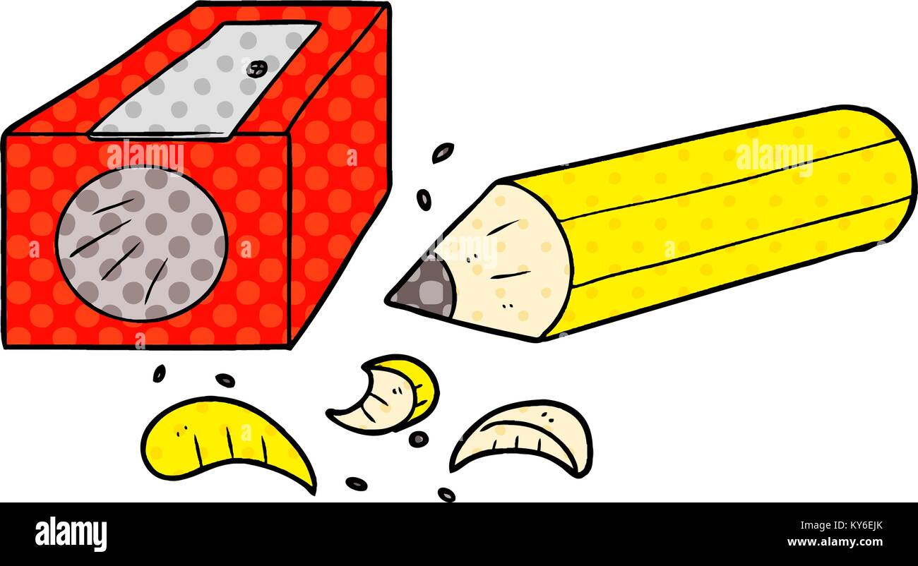 cartoon pencil and sharpener Stock Vector Image & Art - Alamy