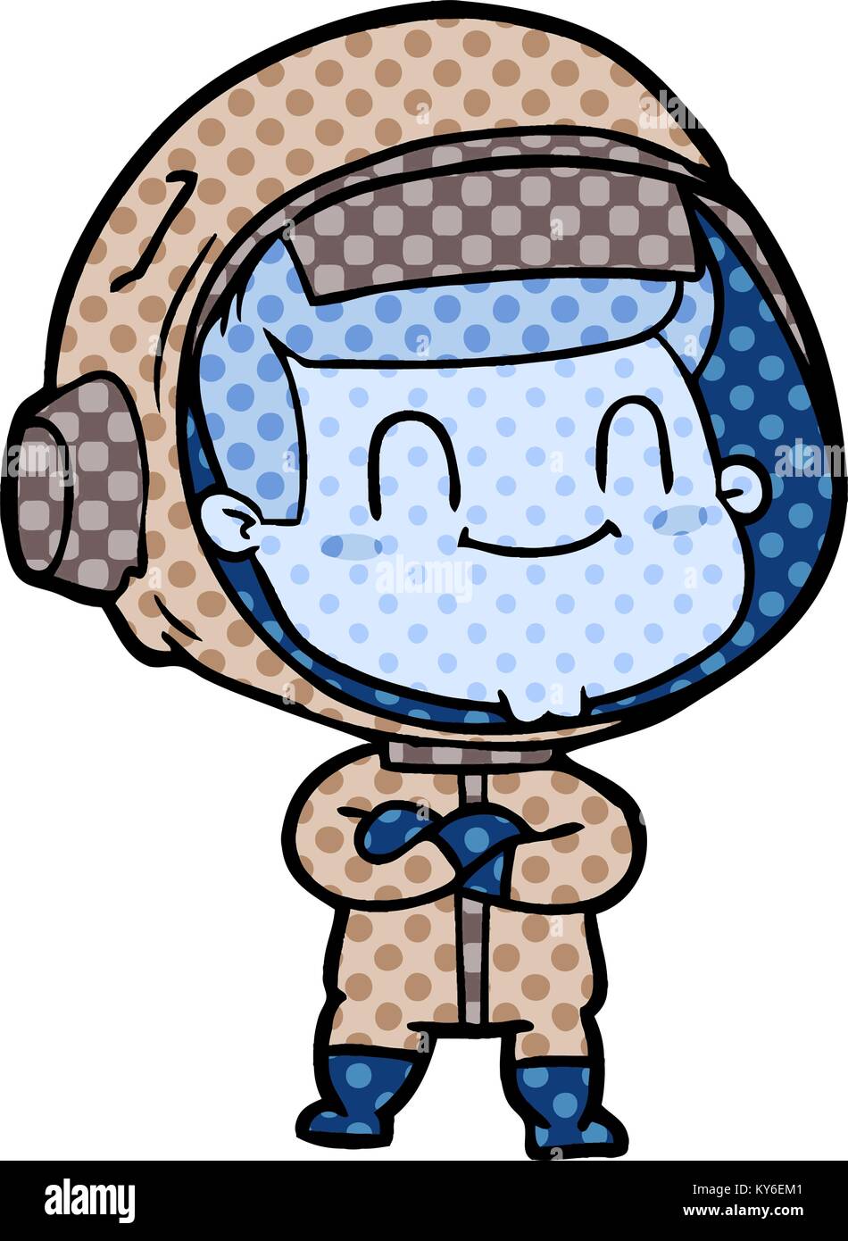 happy cartoon astronaut man Stock Vector Image & Art - Alamy