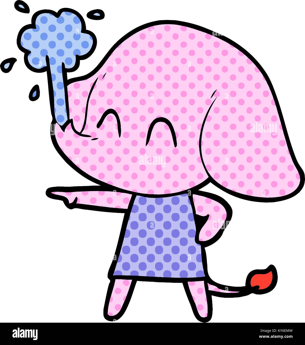 cute cartoon elephant spouting water Stock Vector Image & Art - Alamy