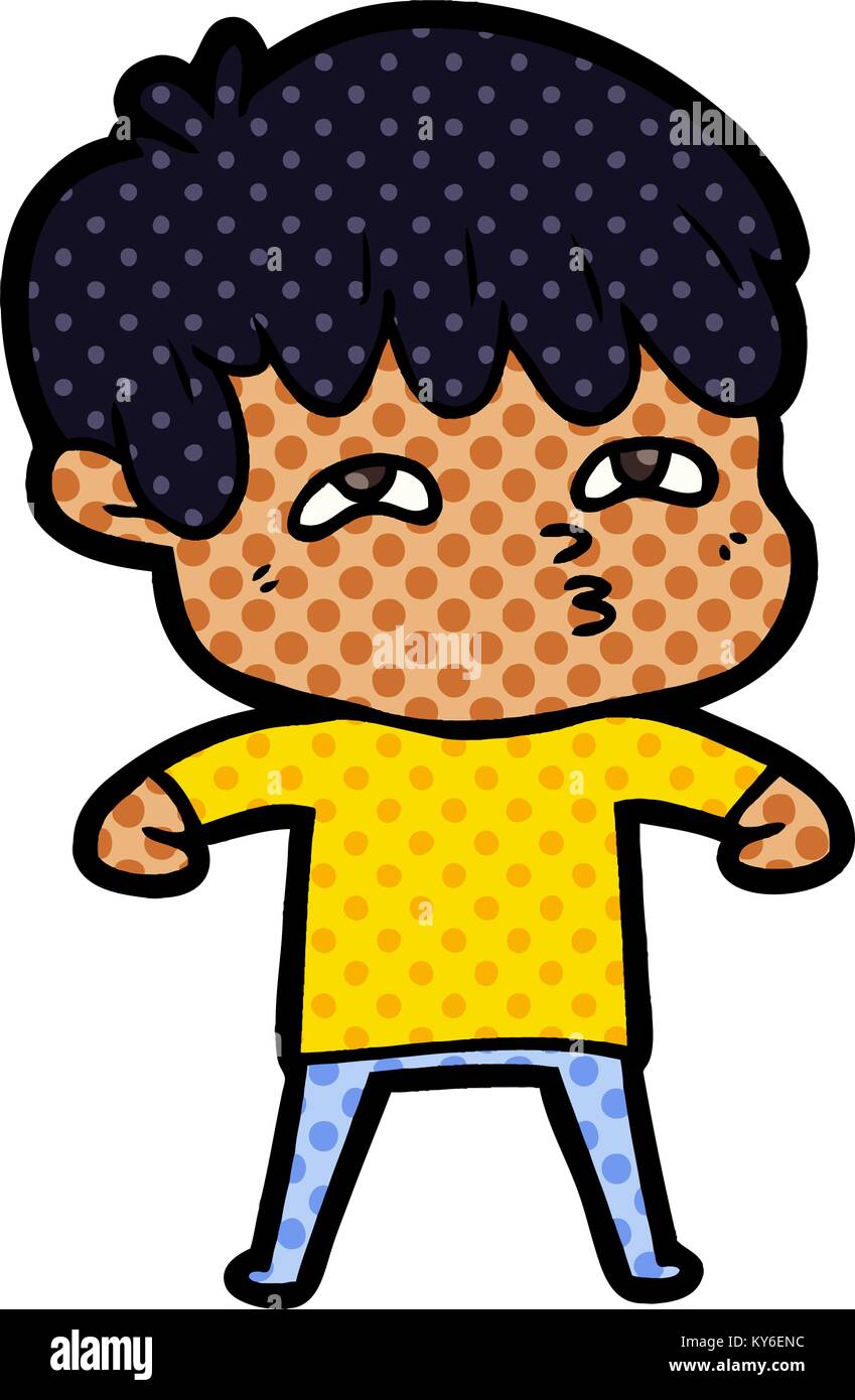 cartoon curious man Stock Vector Image & Art - Alamy