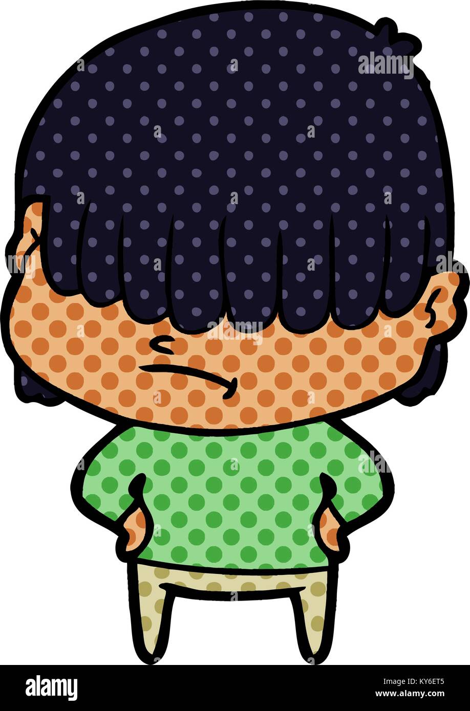 cartoon boy with untidy hair Stock Vector Image & Art - Alamy