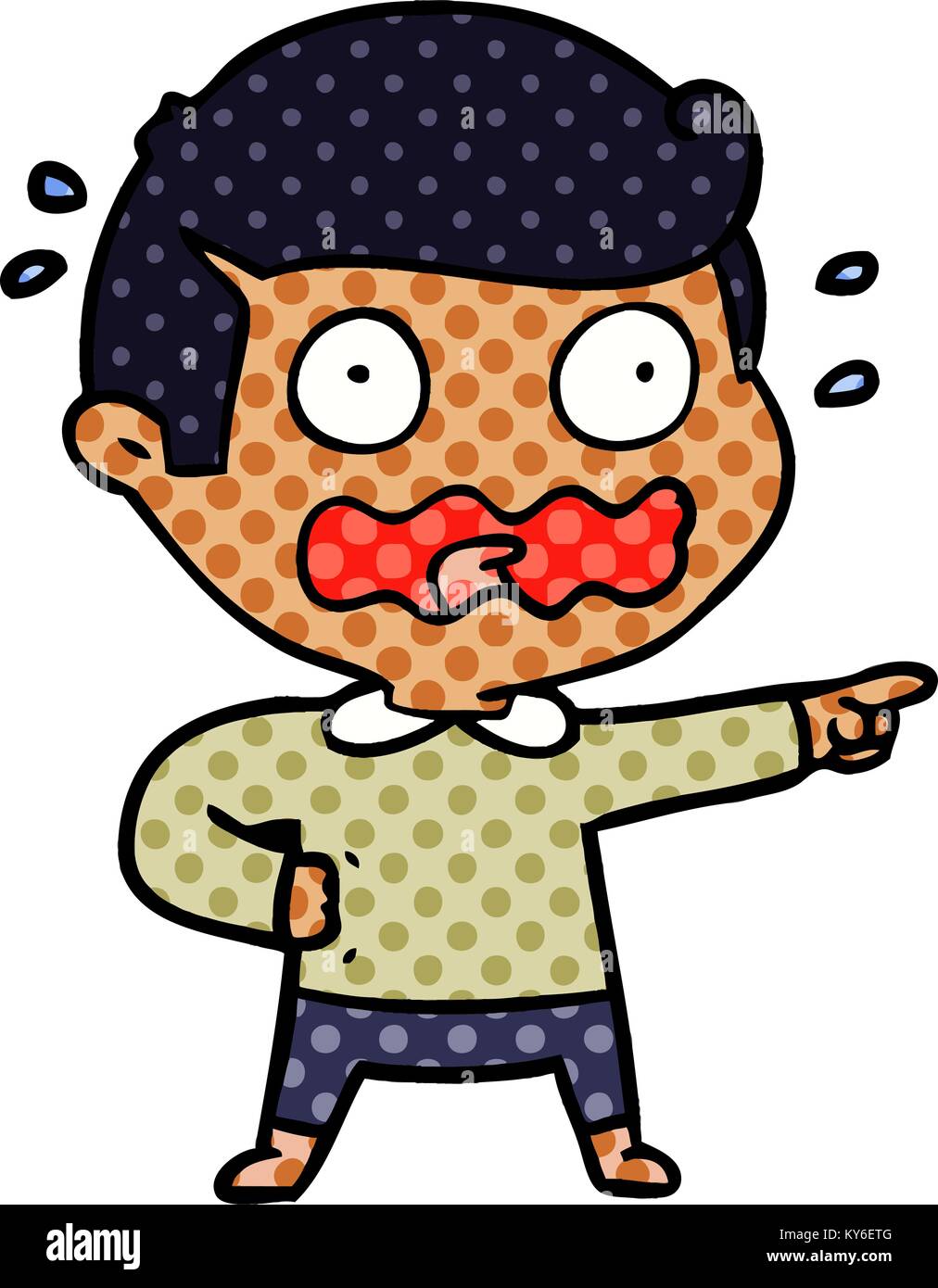 cartoon stressed out pointing Stock Vector Image & Art - Alamy