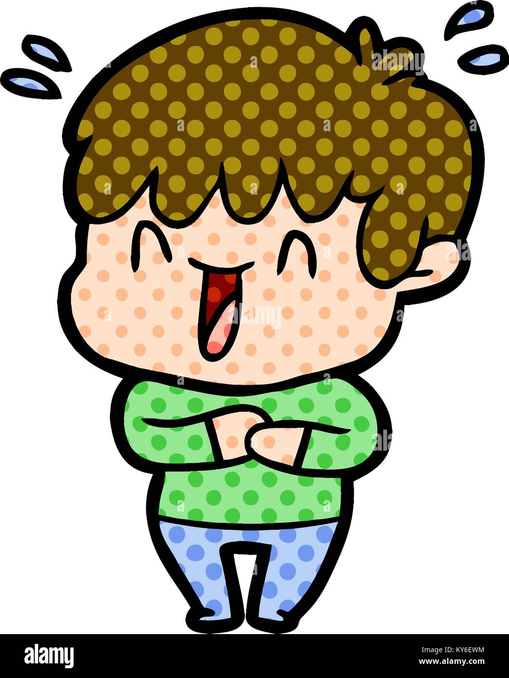 cartoon laughing boy Stock Vector Image & Art - Alamy
