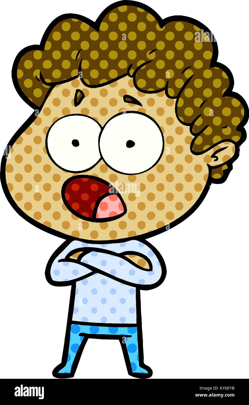 cartoon man gasping in surprise Stock Vector Image & Art - Alamy