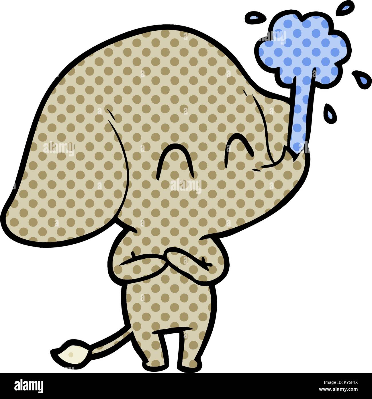 cute cartoon elephant spouting water Stock Vector Image & Art - Alamy