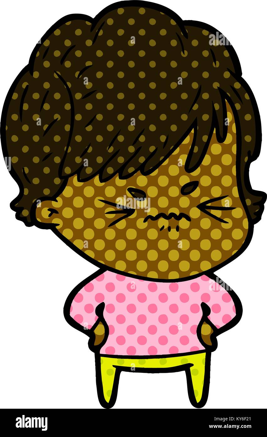 cartoon frustrated woman Stock Vector Image & Art - Alamy