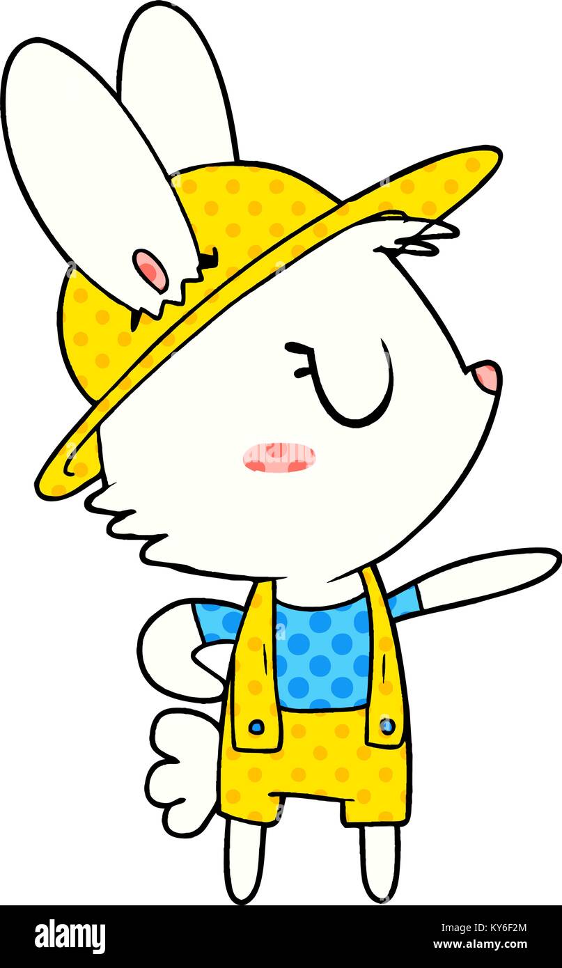 cartoon rabbit construction worker Stock Vector Image & Art - Alamy