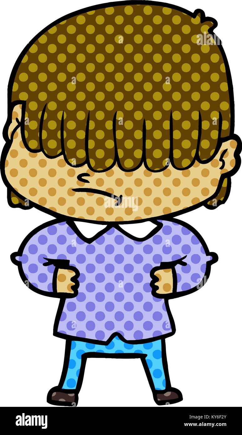 cartoon boy with untidy hair Stock Vector Image & Art - Alamy