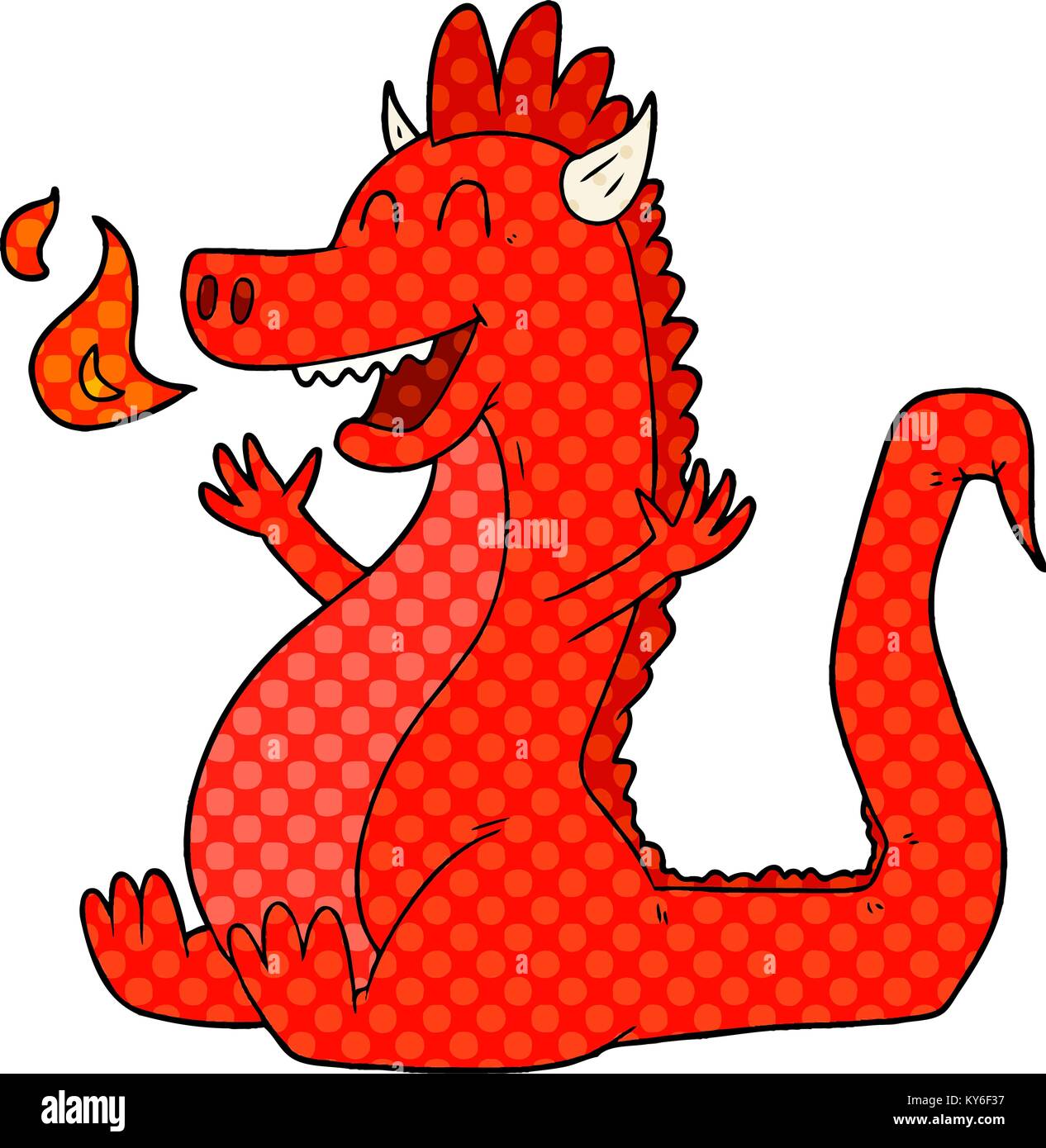 cartoon happy dragon Stock Vector Image & Art - Alamy