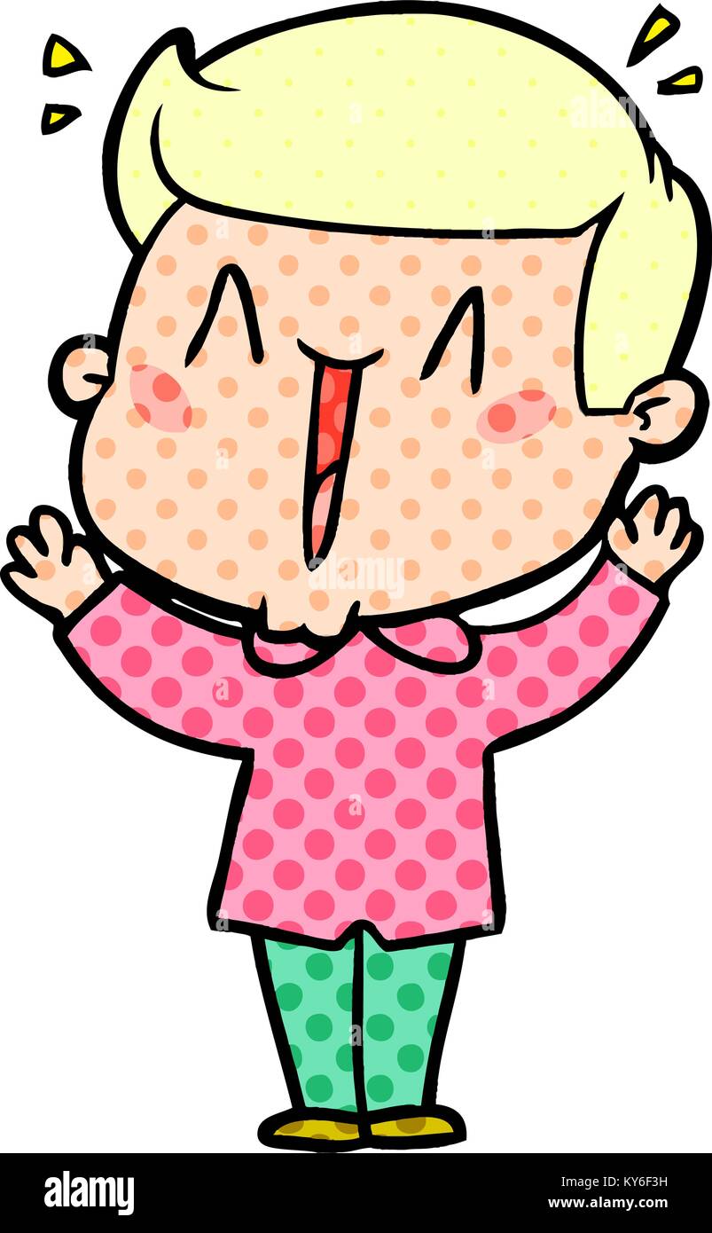 cartoon excited man Stock Vector Image & Art - Alamy