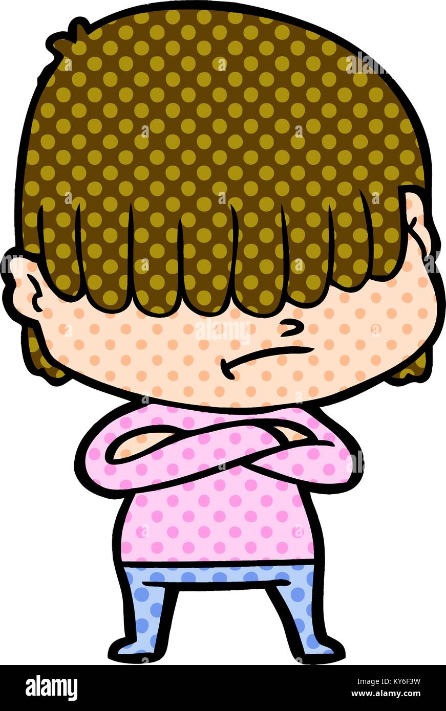 cartoon boy with untidy hair Stock Vector Image & Art - Alamy