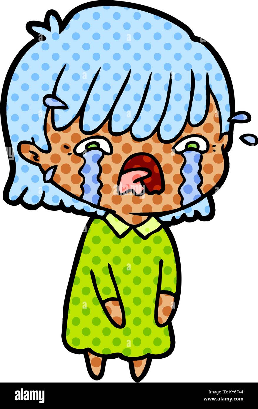 cartoon girl crying Stock Vector Image & Art - Alamy