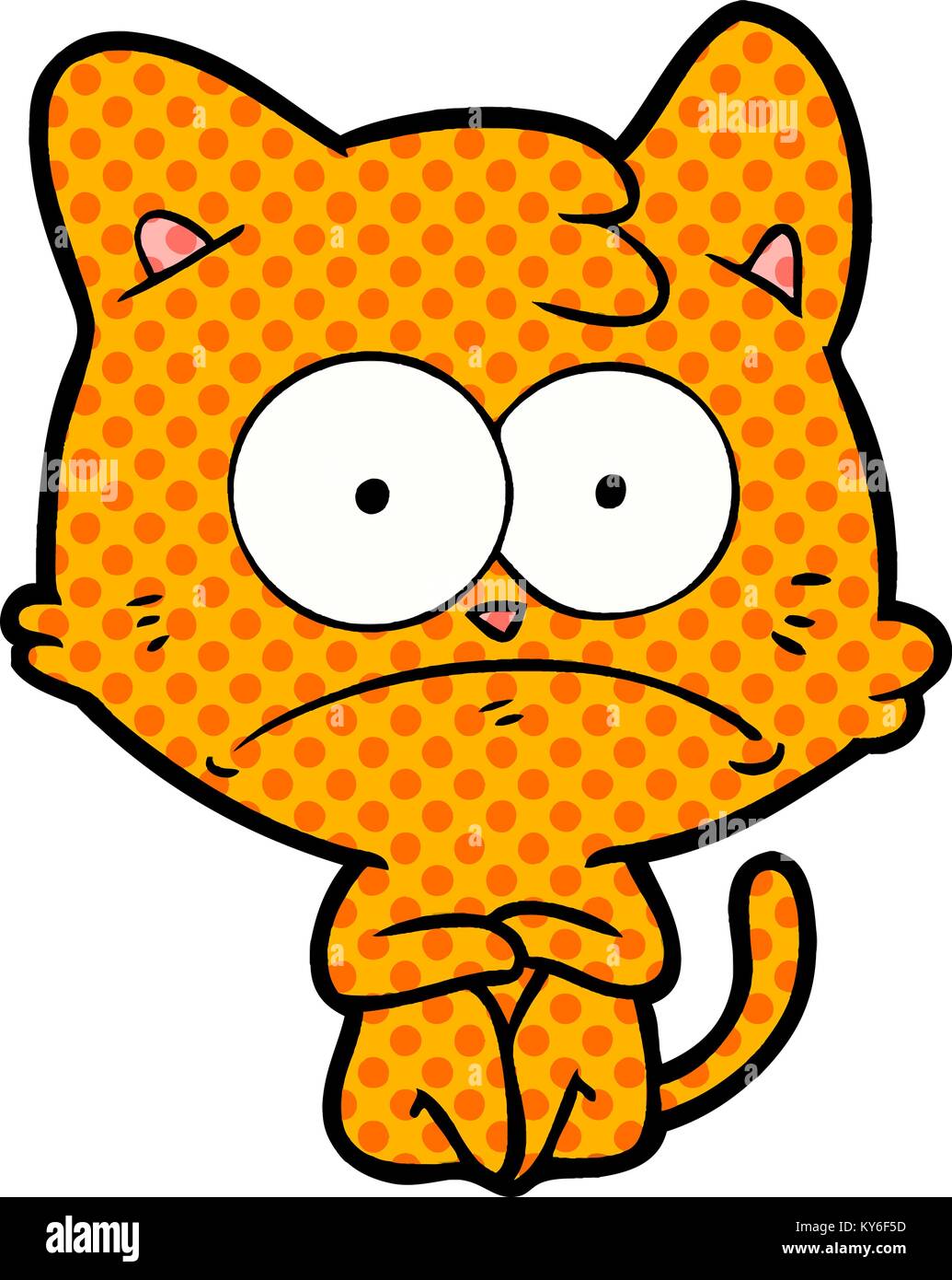 cartoon nervous cat Stock Vector Image & Art - Alamy