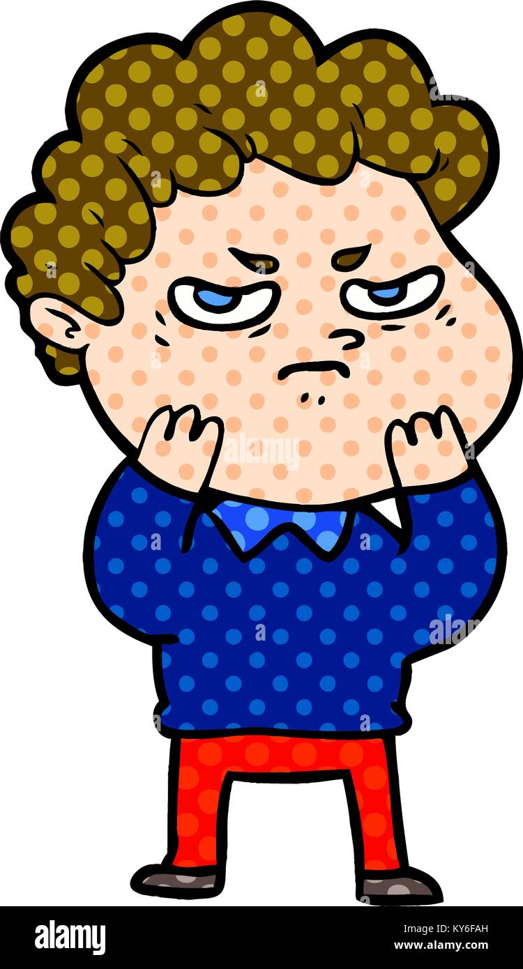 cartoon angry man Stock Vector Image & Art - Alamy
