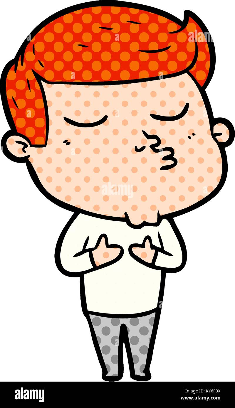 cartoon model guy pouting Stock Vector Image & Art - Alamy