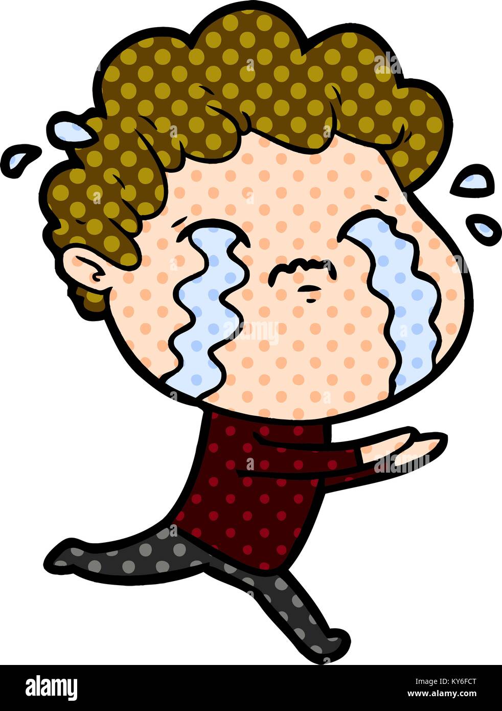 cartoon man crying Stock Vector Image & Art - Alamy