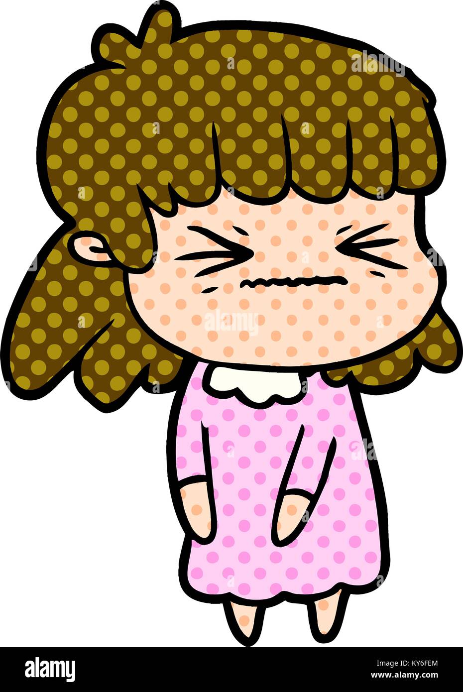 cartoon angry girl Stock Vector Image & Art - Alamy