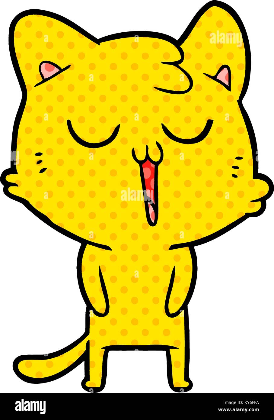 cartoon cat singing Stock Vector Image & Art - Alamy