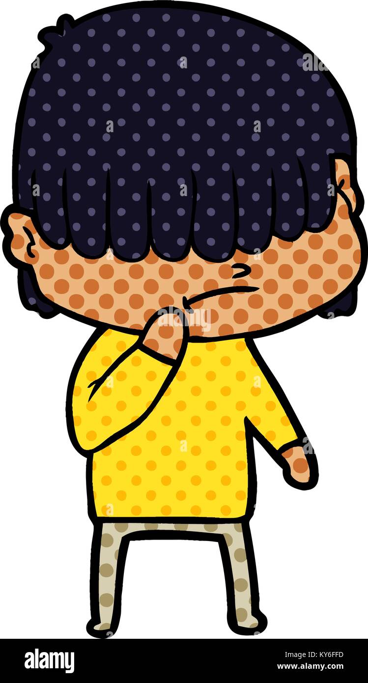 cartoon boy with untidy hair Stock Vector Image & Art - Alamy