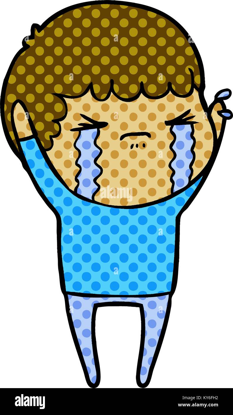 cartoon man crying Stock Vector Image & Art - Alamy