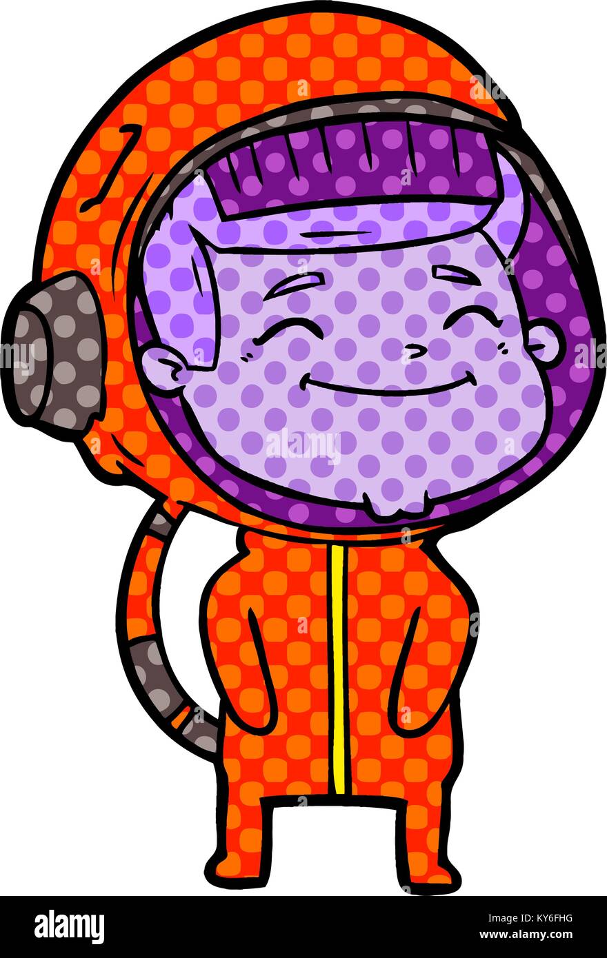 happy cartoon astronaut Stock Vector Image & Art - Alamy