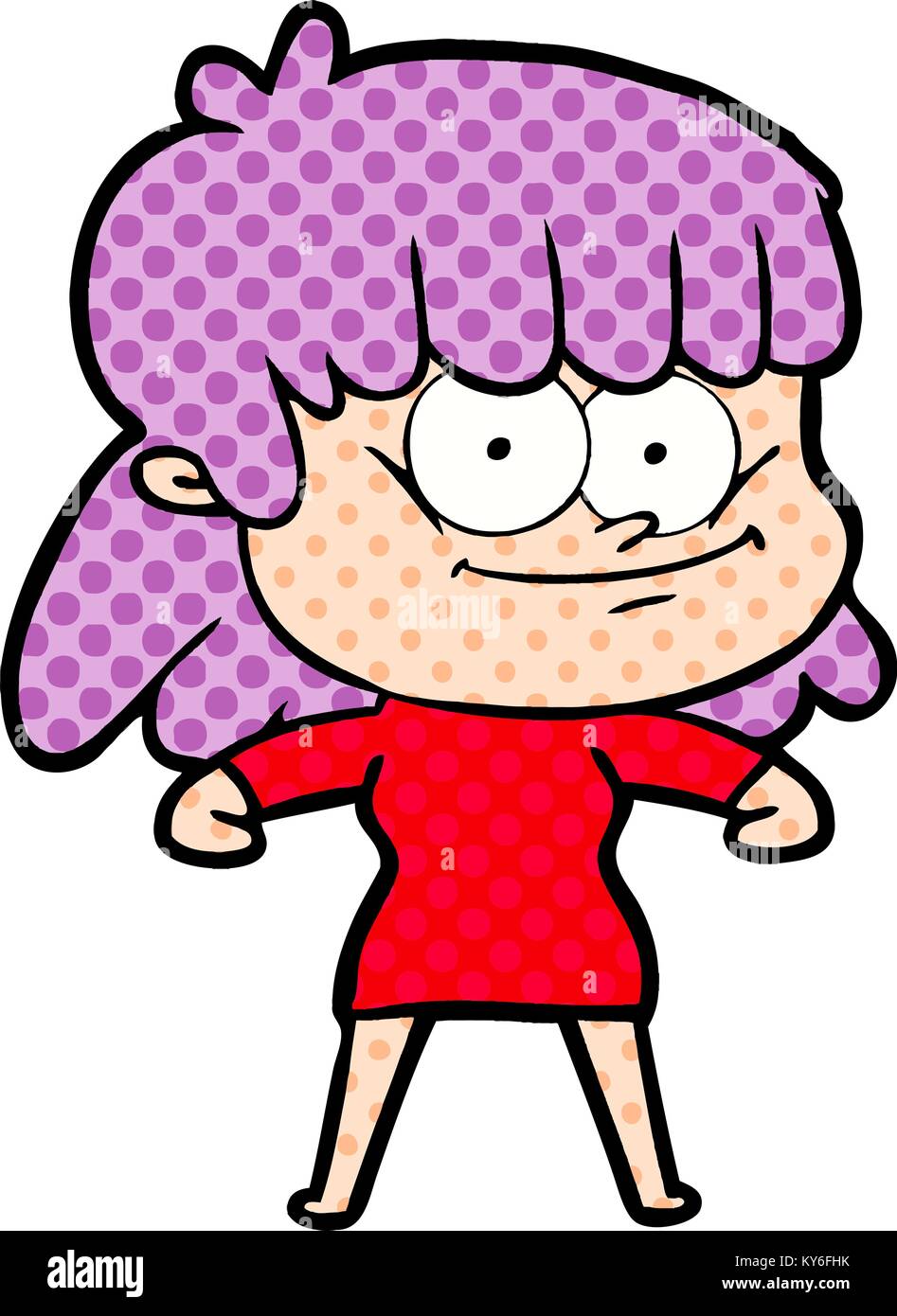 cartoon smiling woman Stock Vector Image & Art - Alamy