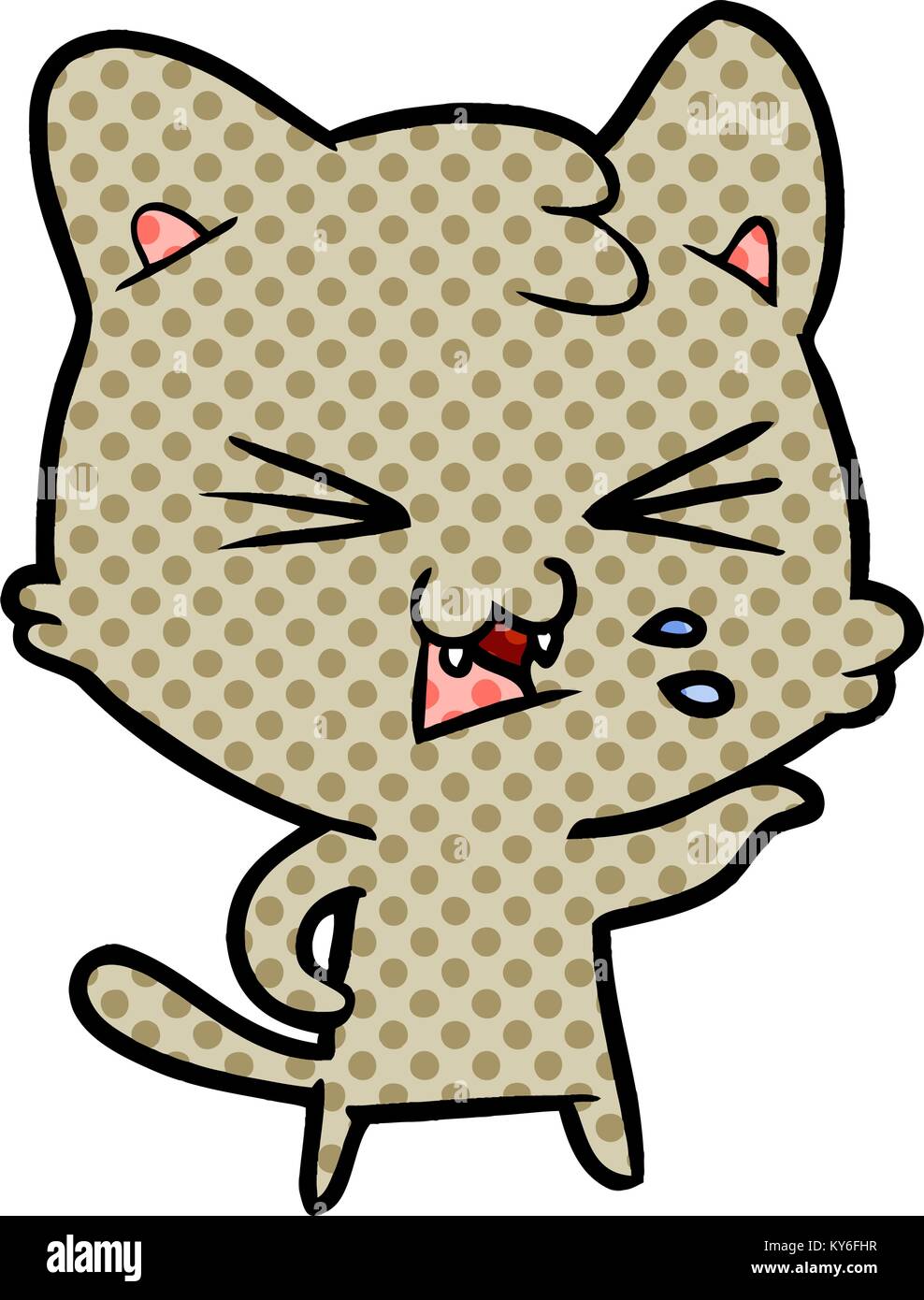 cartoon cat hissing Stock Vector Image & Art - Alamy