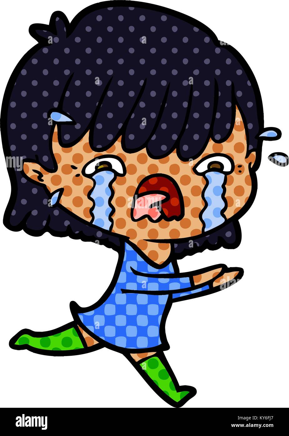 cartoon girl crying Stock Vector Image & Art - Alamy