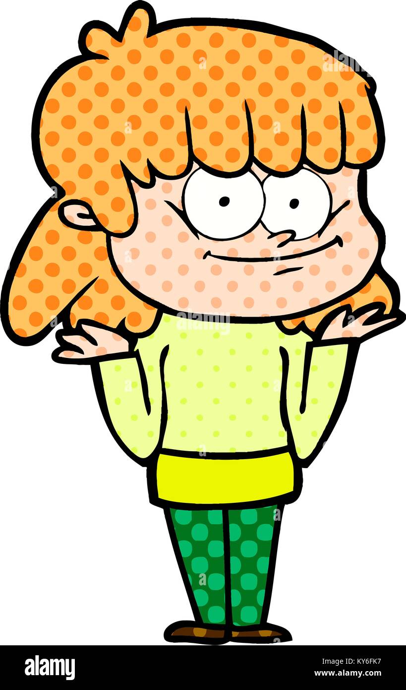 cartoon smiling woman Stock Vector Image & Art - Alamy