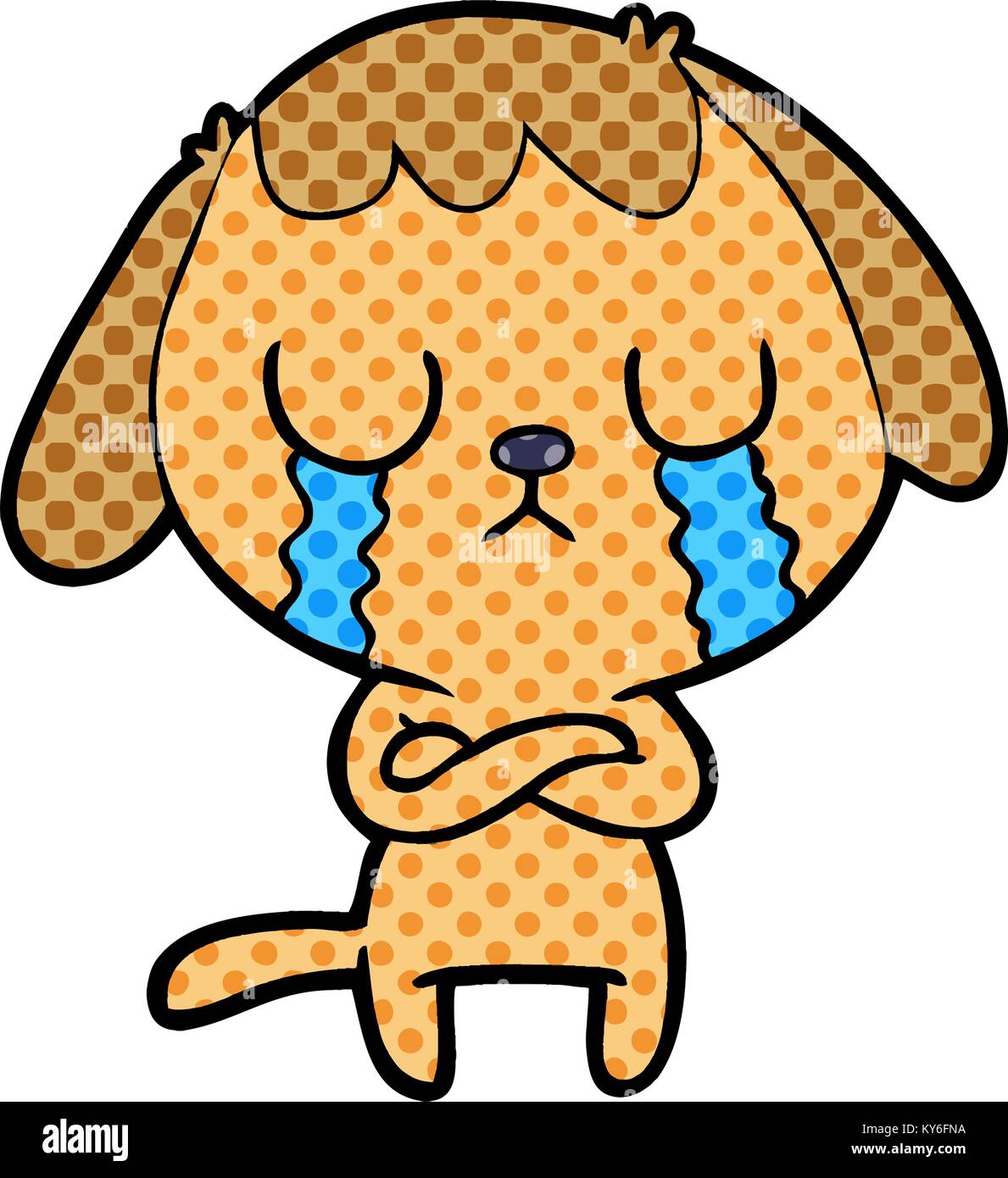 cute cartoon dog crying Stock Vector Image & Art - Alamy