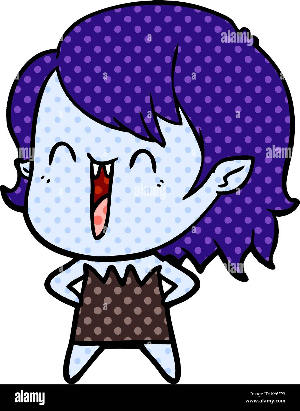 cute cartoon happy vampire girl Stock Vector Image & Art - Alamy