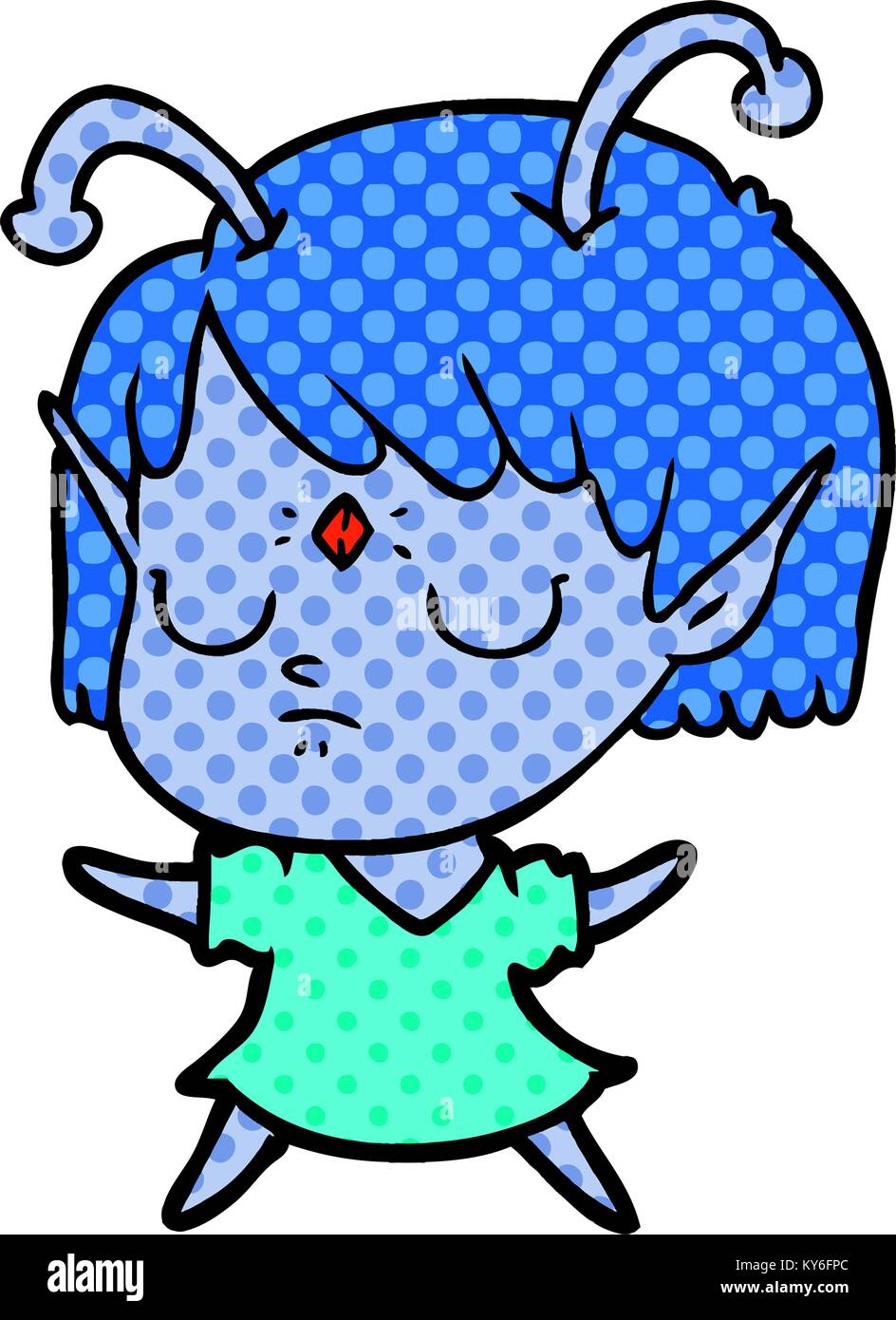 cartoon alien girl Stock Vector Image & Art - Alamy