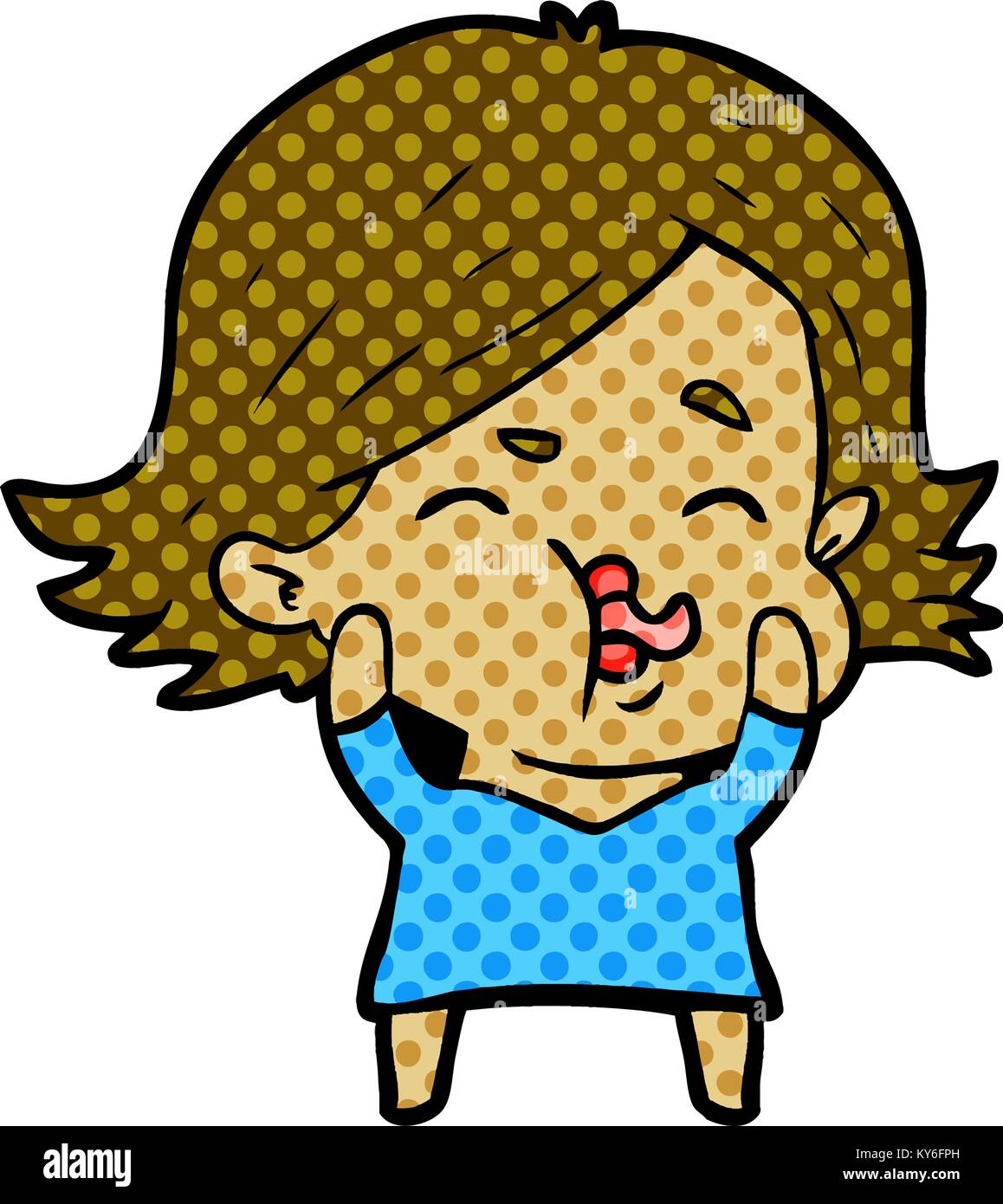 cartoon girl pulling face Stock Vector Image & Art - Alamy