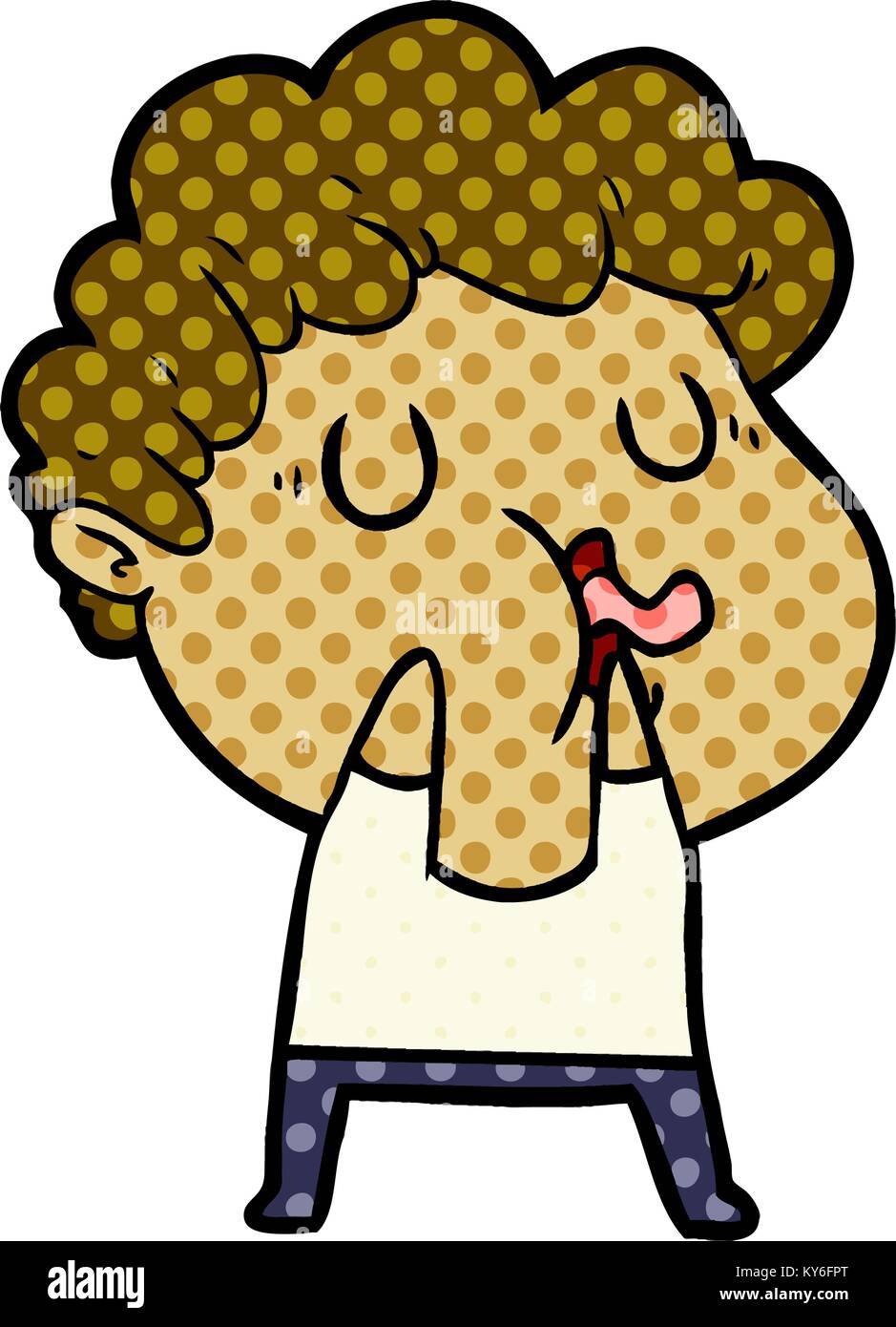 cartoon man pulling face Stock Vector Image & Art - Alamy