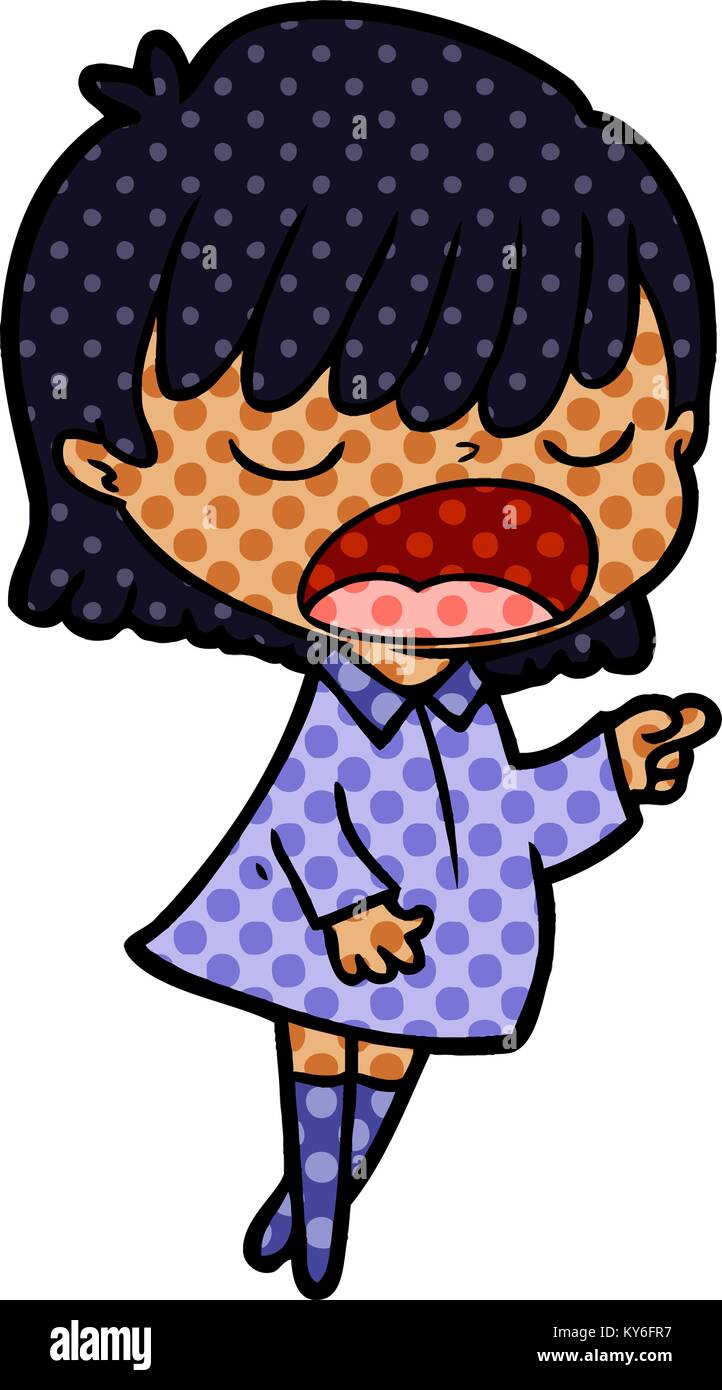 cartoon woman talking loudly Stock Vector Image & Art - Alamy