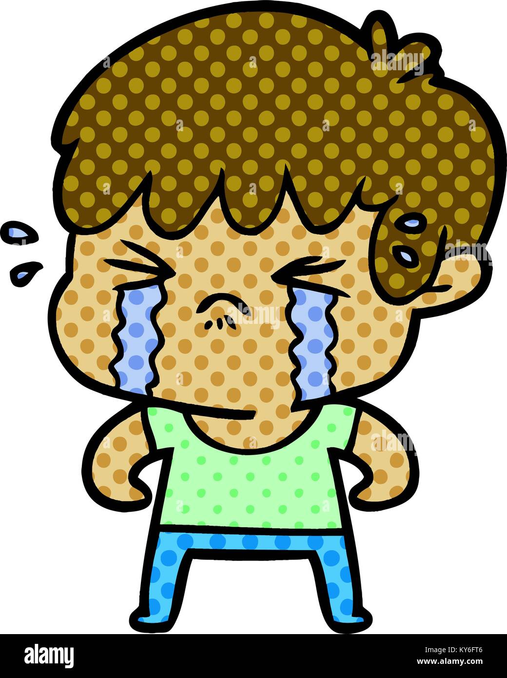 cartoon boy crying Stock Vector Image & Art - Alamy