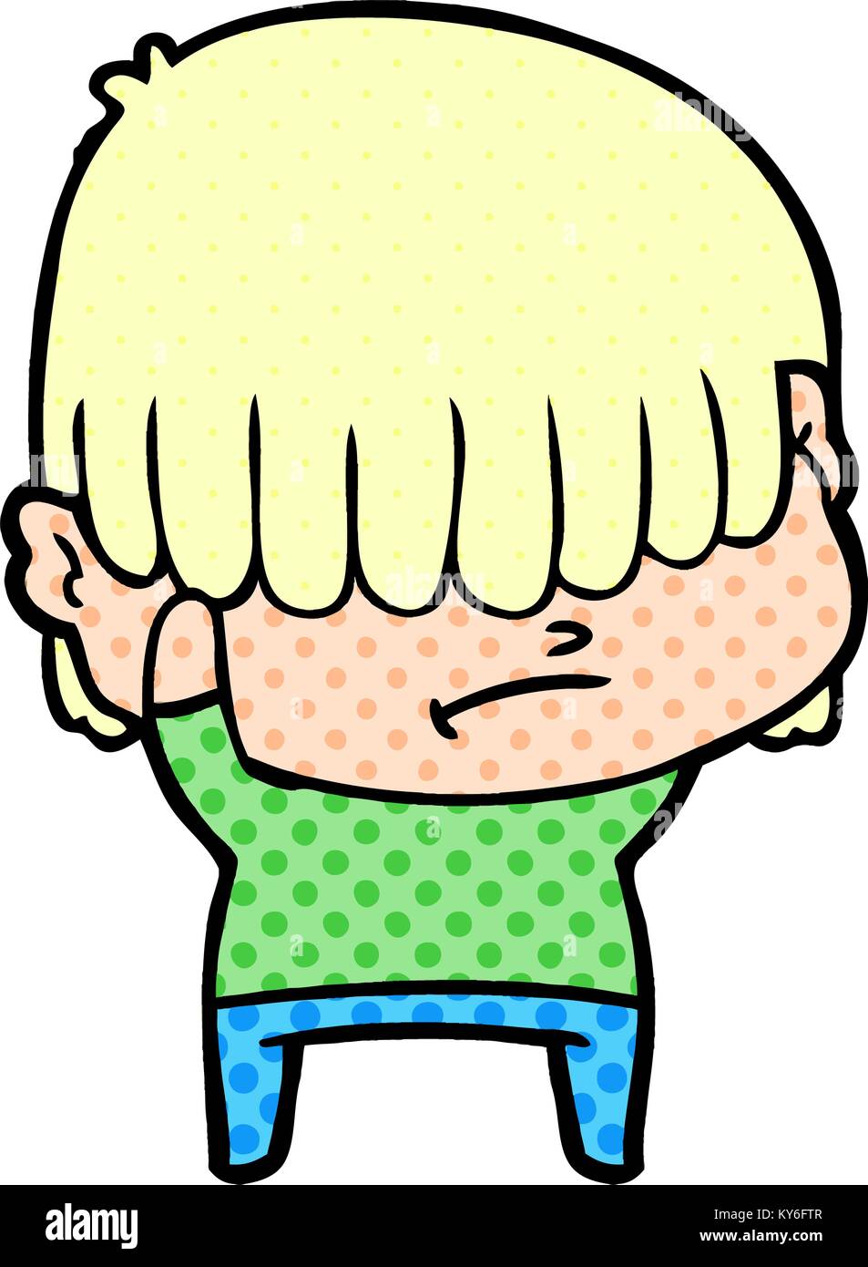 cartoon boy with untidy hair Stock Vector Image & Art - Alamy