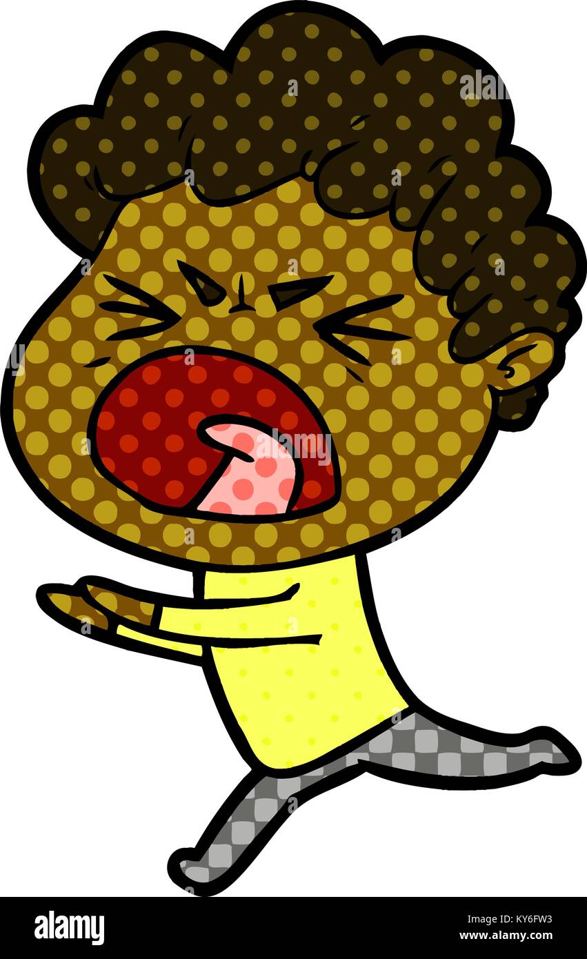 cartoon furious man Stock Vector Image & Art - Alamy