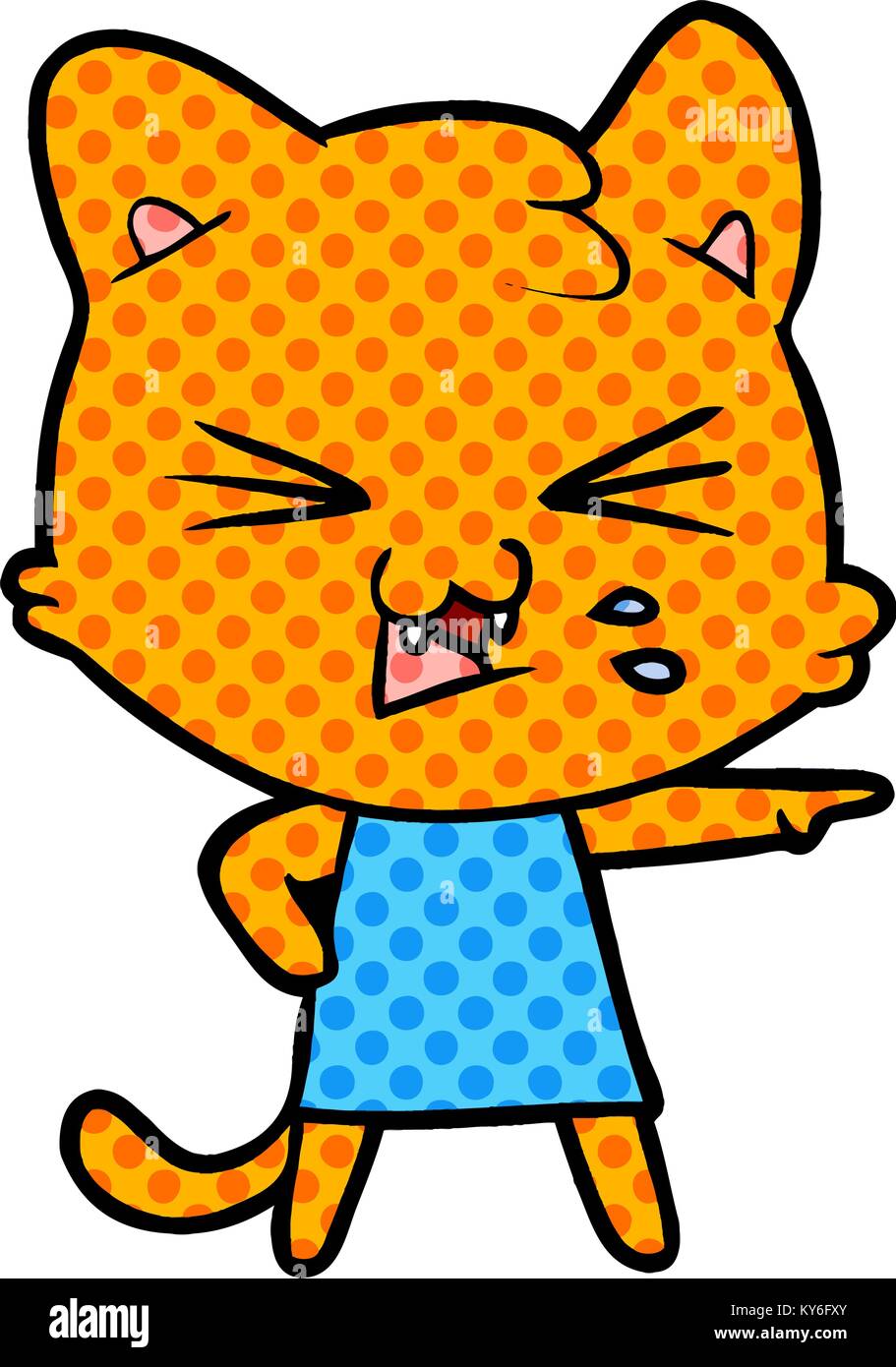cartoon cat hissing Stock Vector Image & Art - Alamy