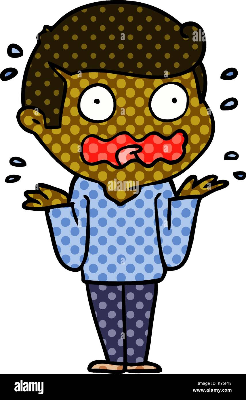 cartoon man totally stressed out Stock Vector Image & Art - Alamy