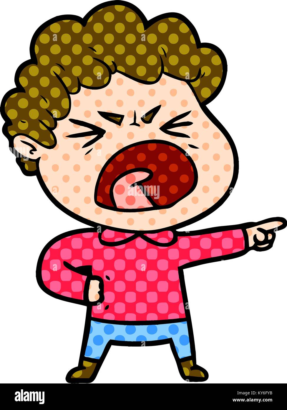 cartoon furious man Stock Vector Image & Art - Alamy