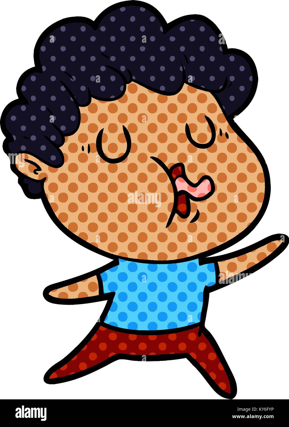 cartoon man singing Stock Vector Image & Art - Alamy