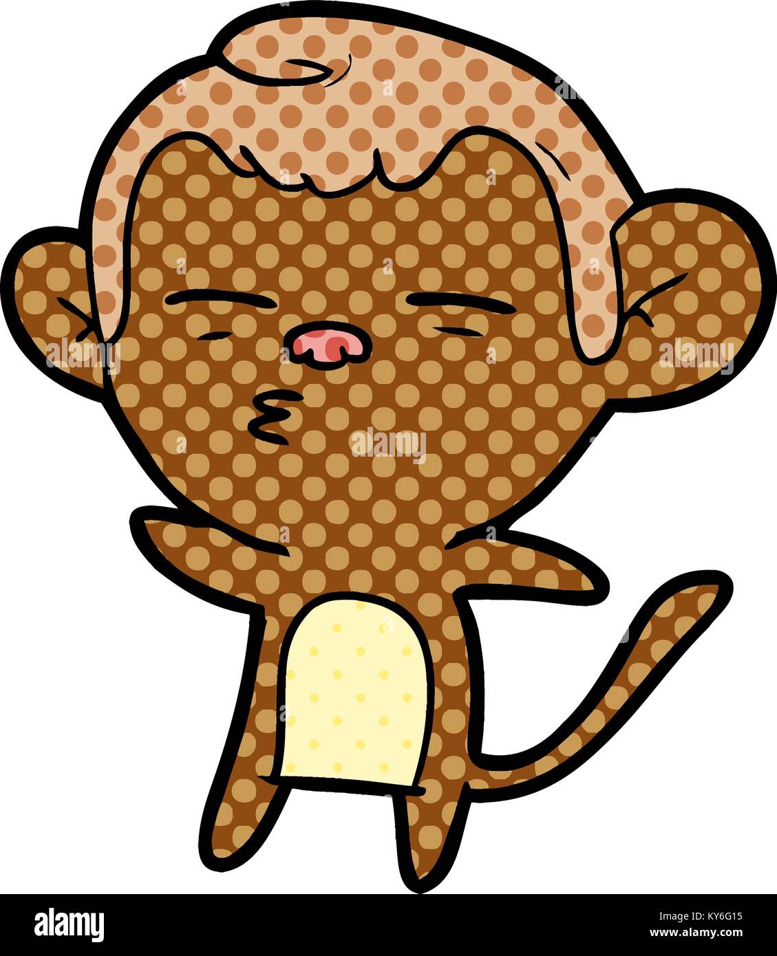 cartoon suspicious monkey Stock Vector Image & Art - Alamy