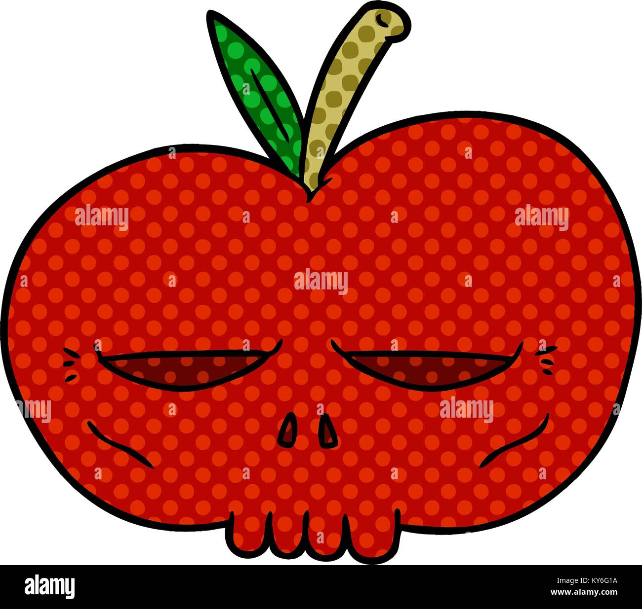 cartoon spooky skull apple Stock Vector Image & Art - Alamy