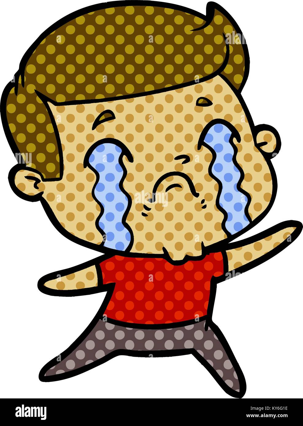 cartoon man crying Stock Vector Image & Art - Alamy