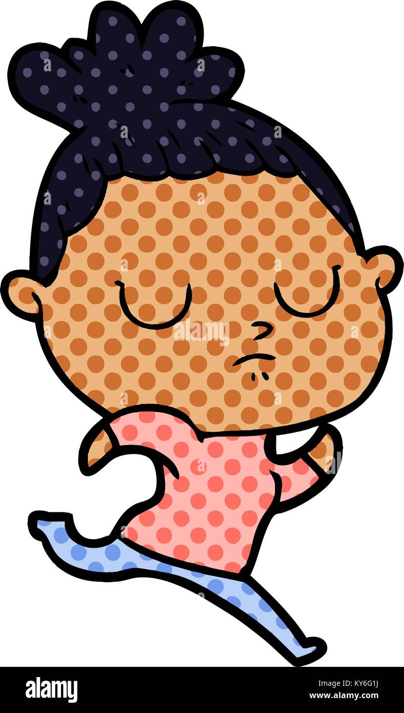 cartoon calm woman Stock Vector Image & Art - Alamy