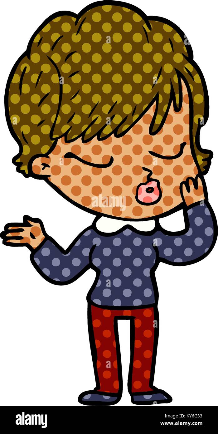 cartoon woman with eyes shut Stock Vector Image & Art - Alamy