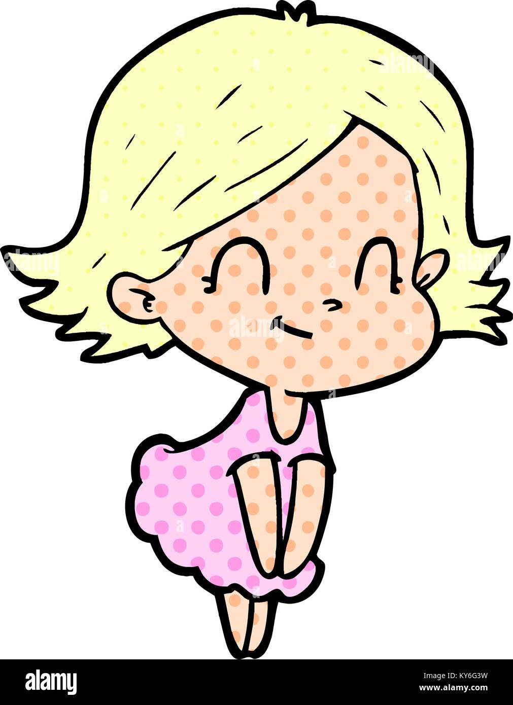 cartoon friendly girl Stock Vector Image & Art - Alamy